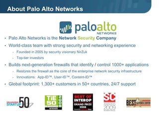 Palo Alto Networks, The Networking Security Company | PPT