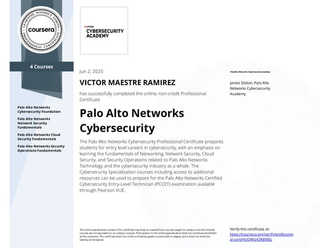 Palo Alto Networks Cybersecurity - Professional Certificate | PPT