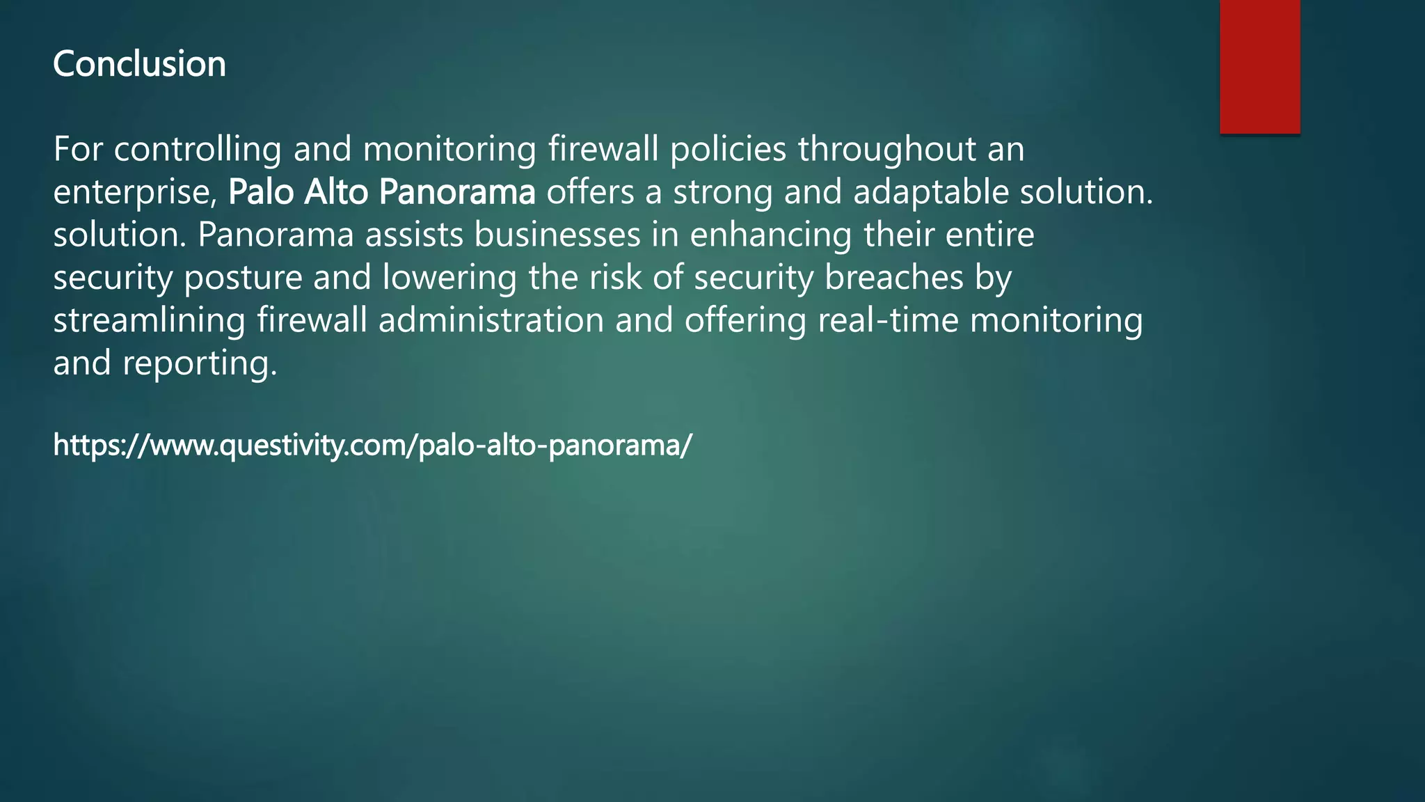 Palo Alto Panorama management and reporting solution for Palo Alto ...