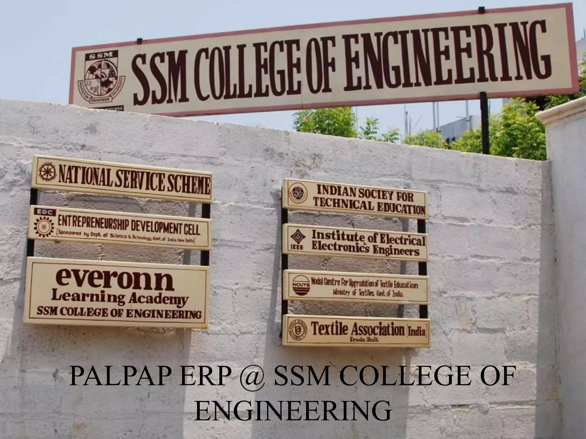 Palpap erp @ ssm college of engineering | PPT | Free Download
