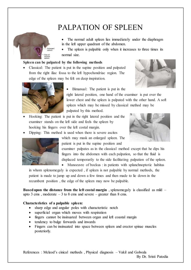 Palpation of spleen final | DOCX