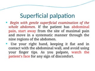Palpation of the abdomen lecture 4ج.pptx
