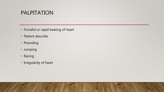 Palpitation of cardiovascular system | PPTX