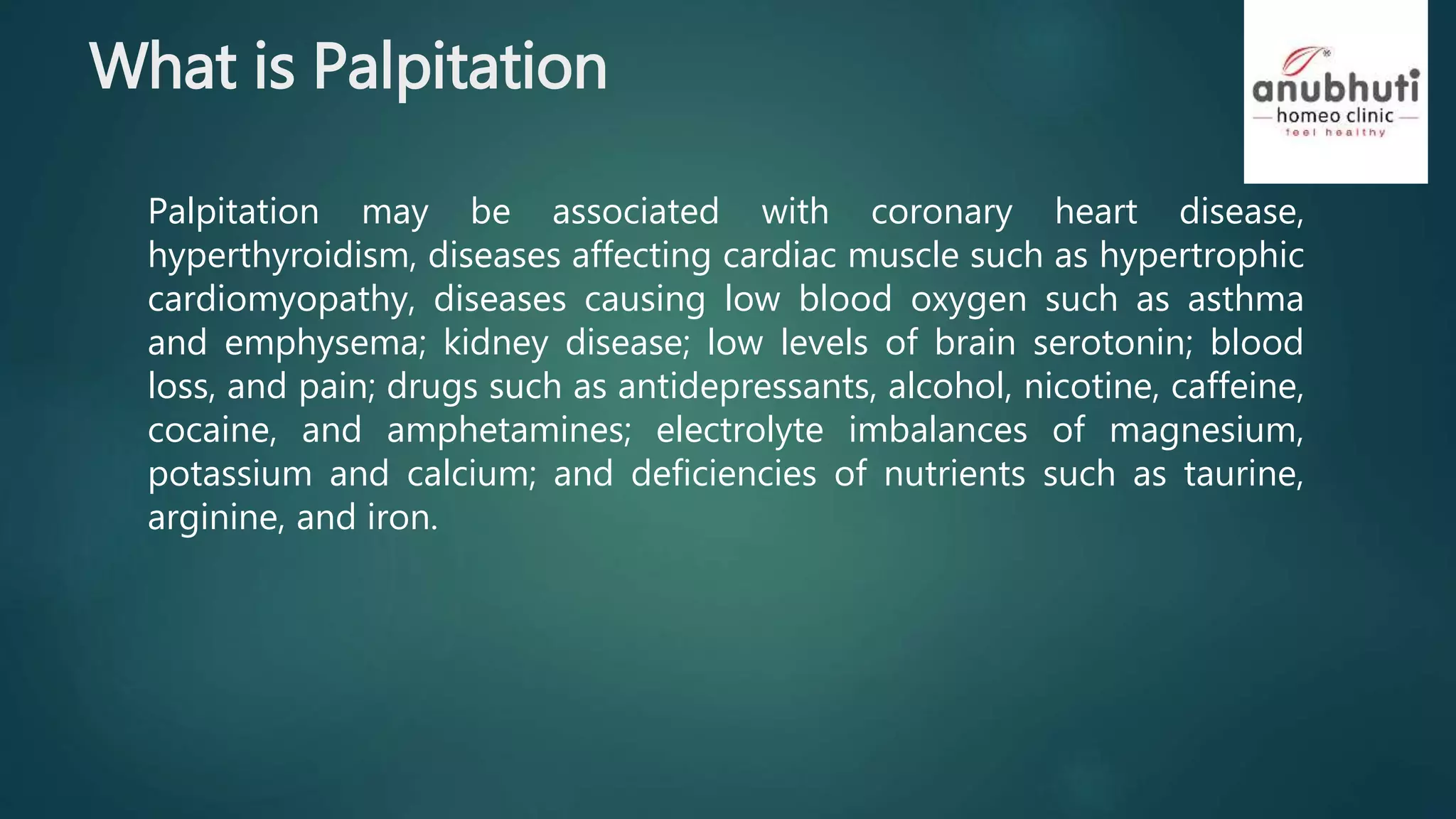 Palpitations and homeopathy treatment | PPTX