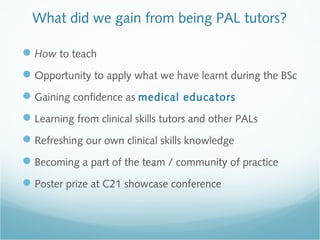 Peer Assisted Learning presentation - reflections | PPT