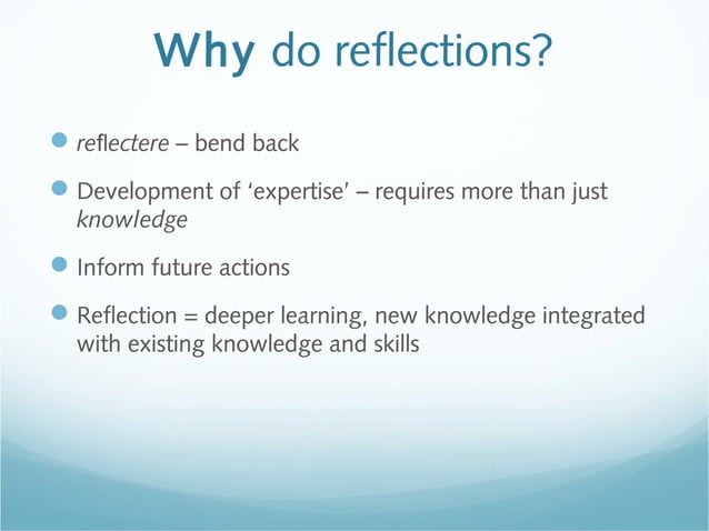 Peer Assisted Learning presentation - reflections | PPT