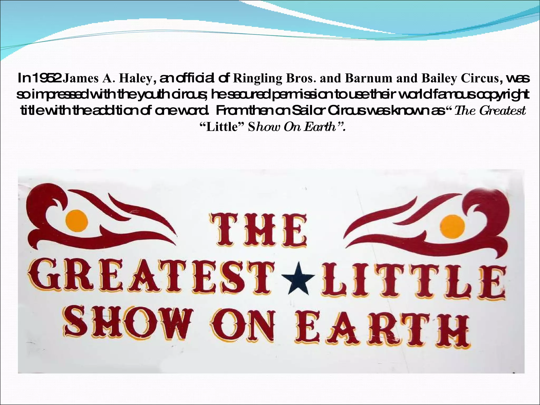 Pal Sailor Circus Power Point | PPT