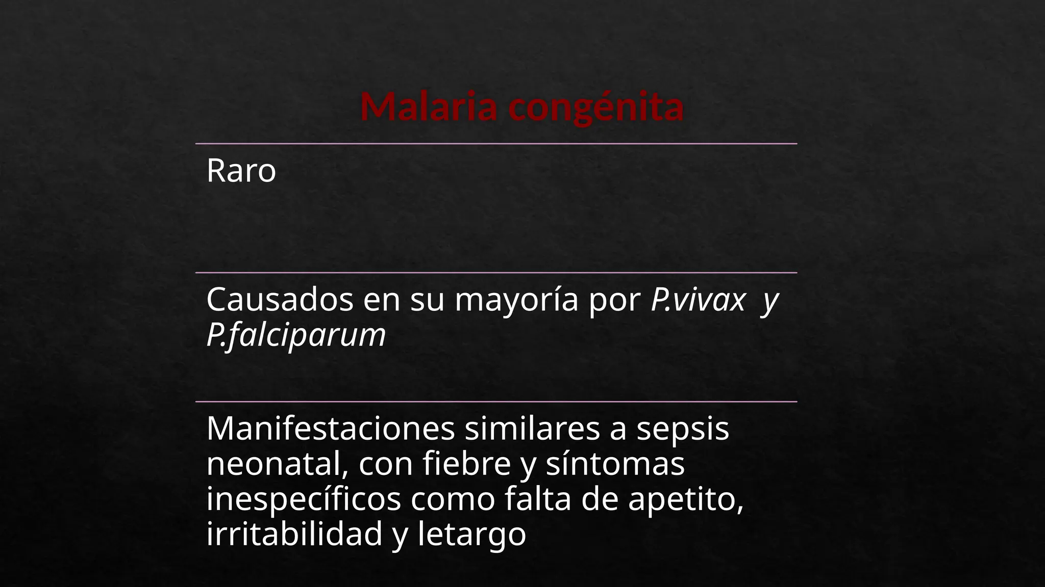Paludismo – Malaria presentación parasitología | PPTX
