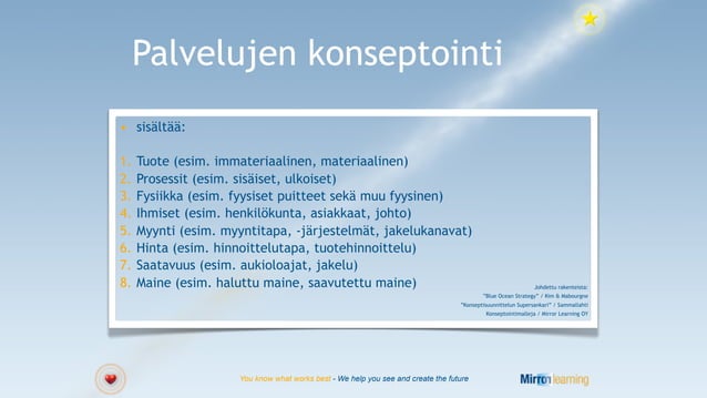 Palvelujen konseptointi a.rotko mirror learning | KEY
