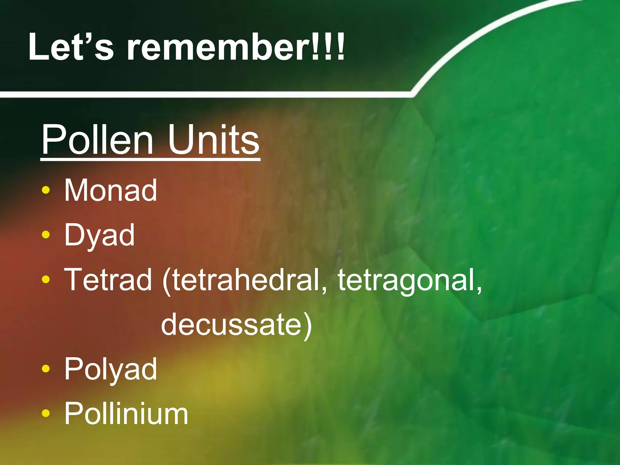 Palynology pollen morphology and biology | PDF