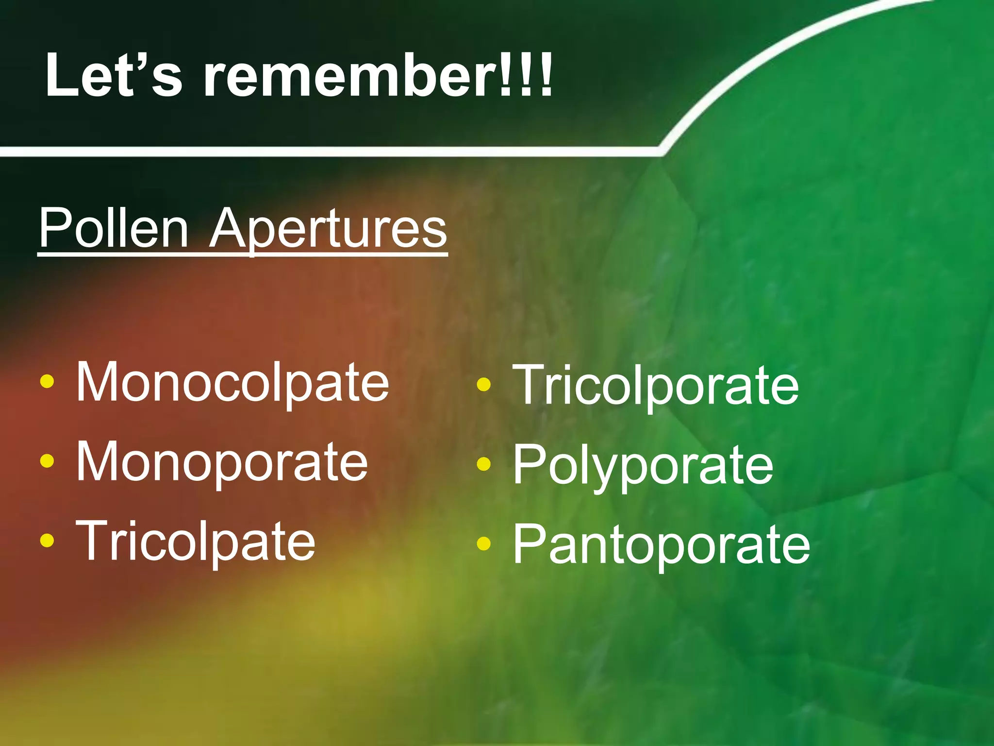 Palynology pollen morphology and biology | PDF