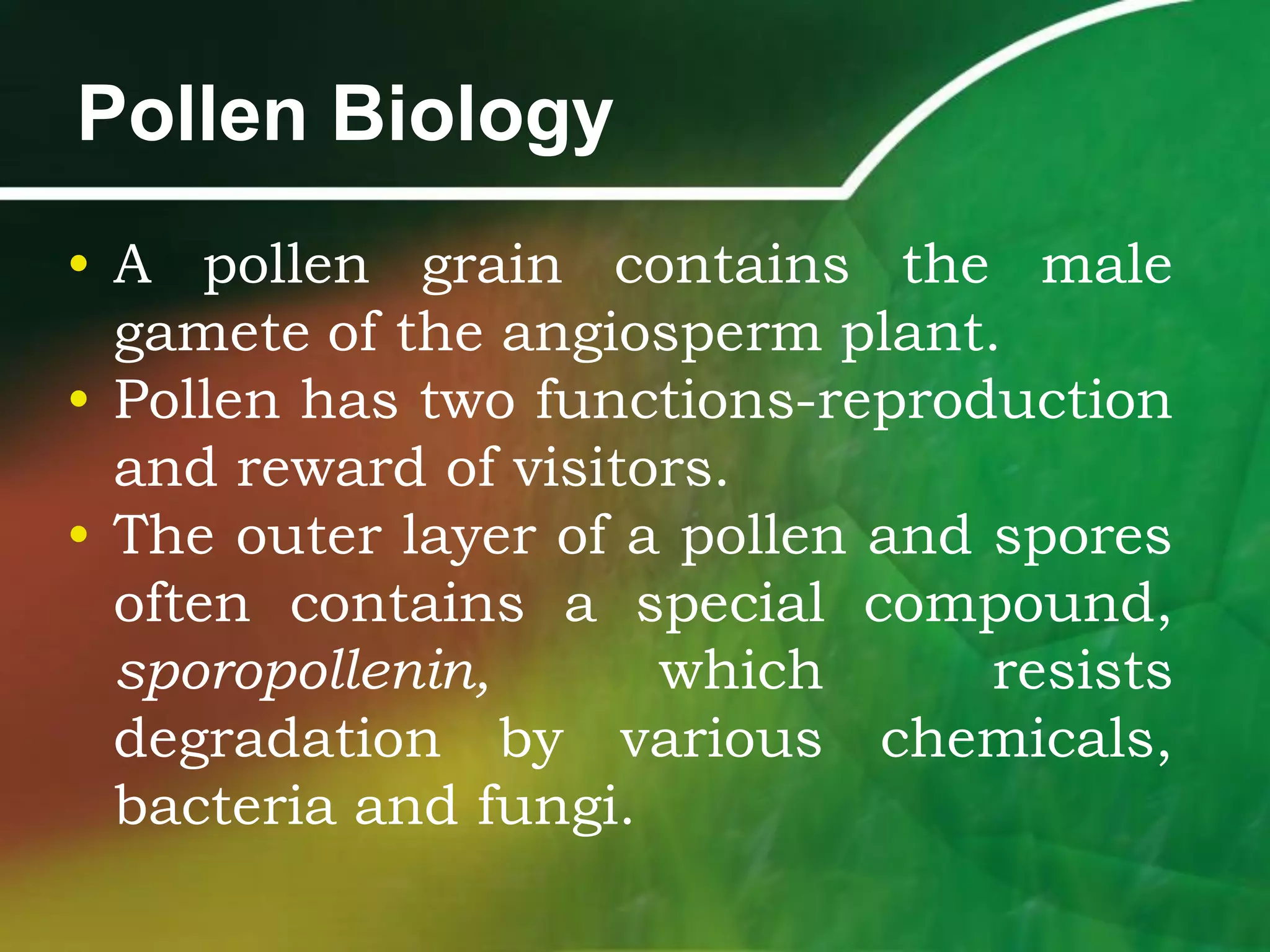 Palynology pollen morphology and biology | PDF | Gardening | Home & Garden