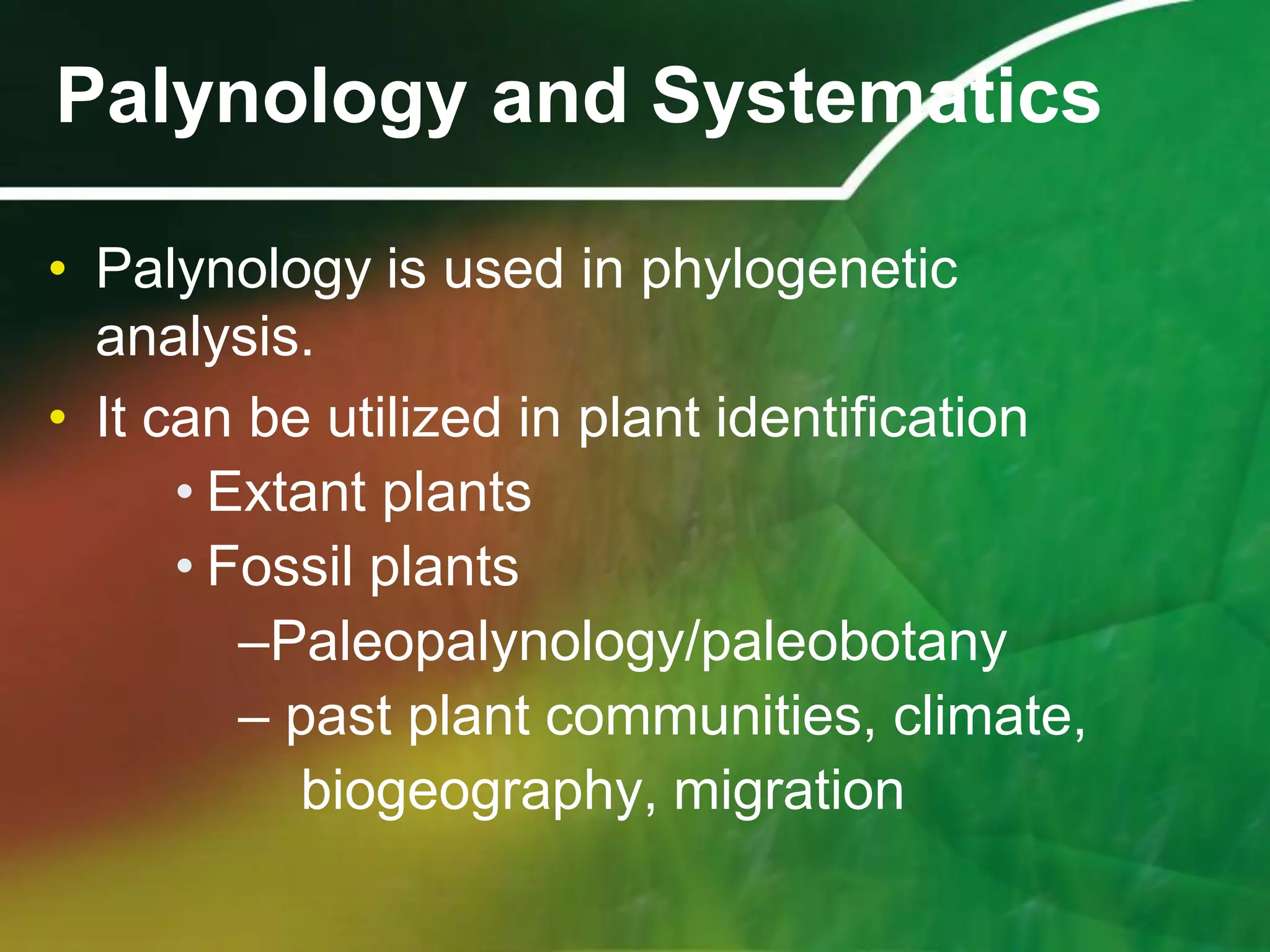 Palynology pollen morphology and biology | PDF | Gardening | Home & Garden