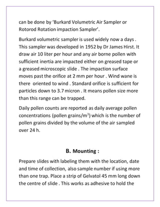 Pollen calendar | PDF