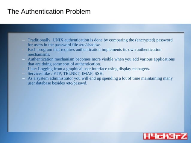 Pluggable Authentication Module | PPT