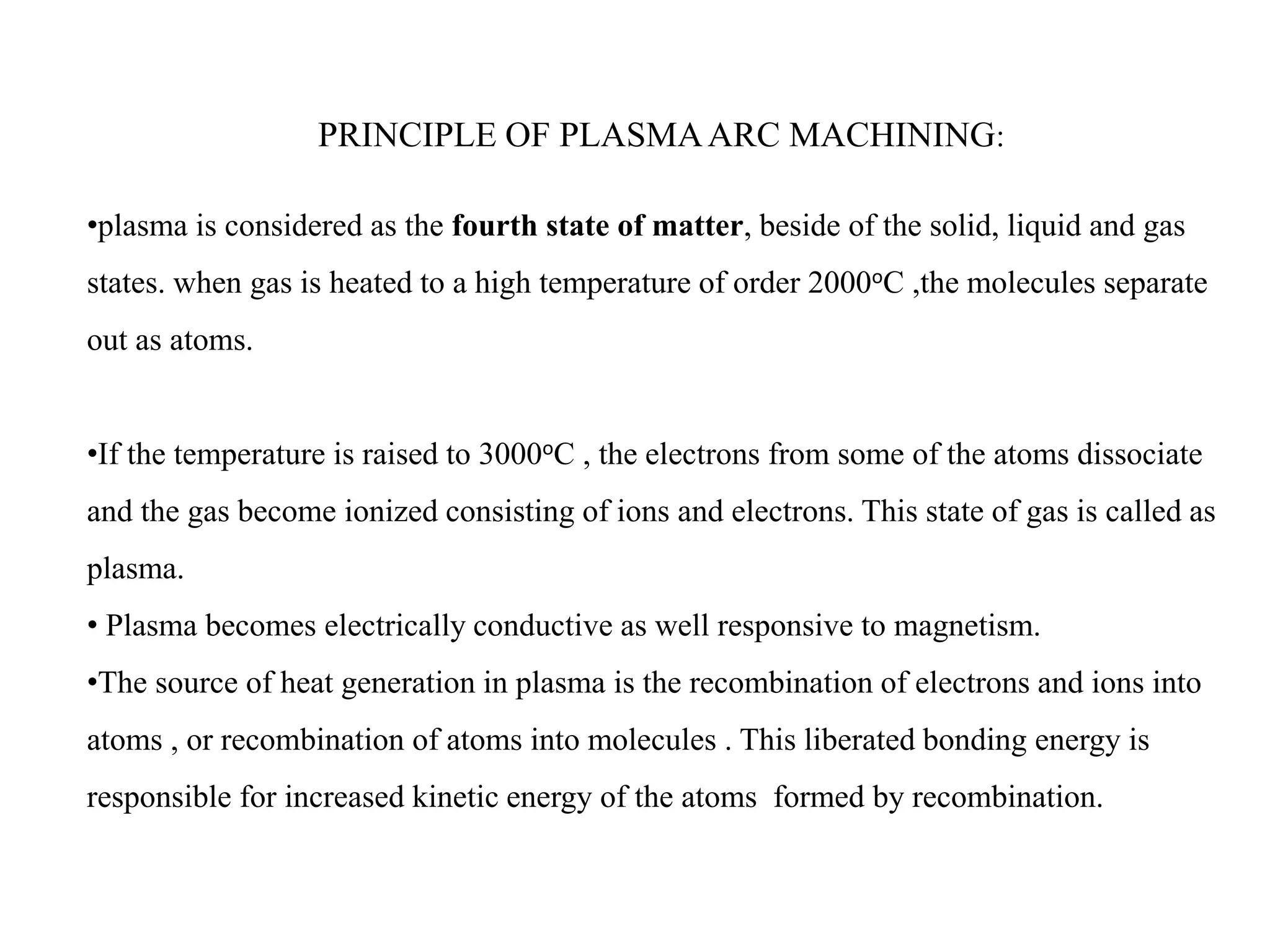 Plasma Arc Machining process | PPTX