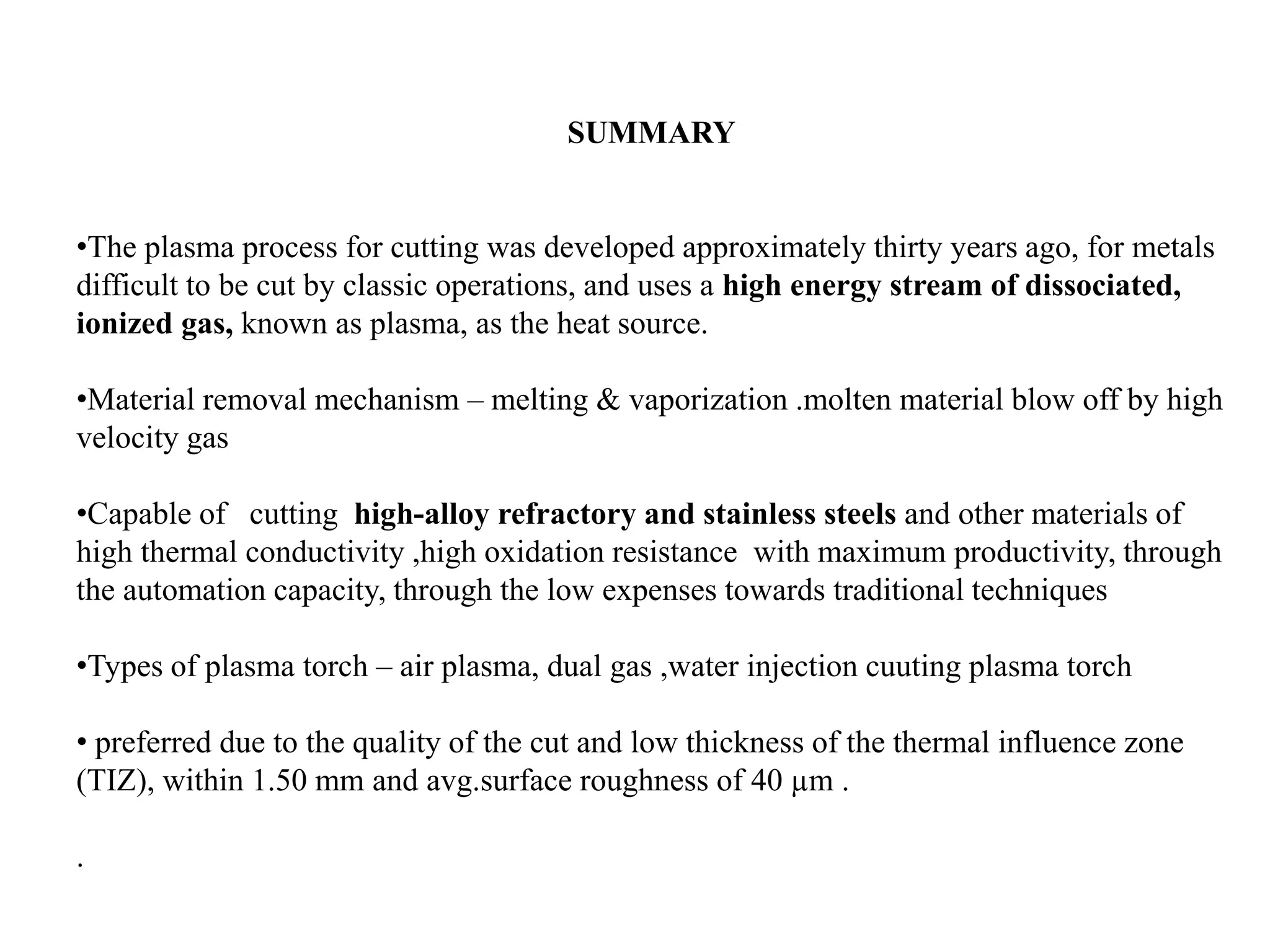 Plasma Arc Machining process | PPTX