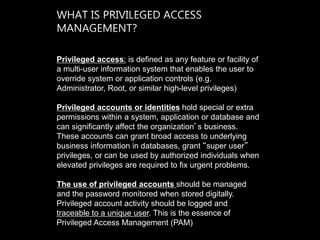 Privileged Access Management - 2016 | PPT