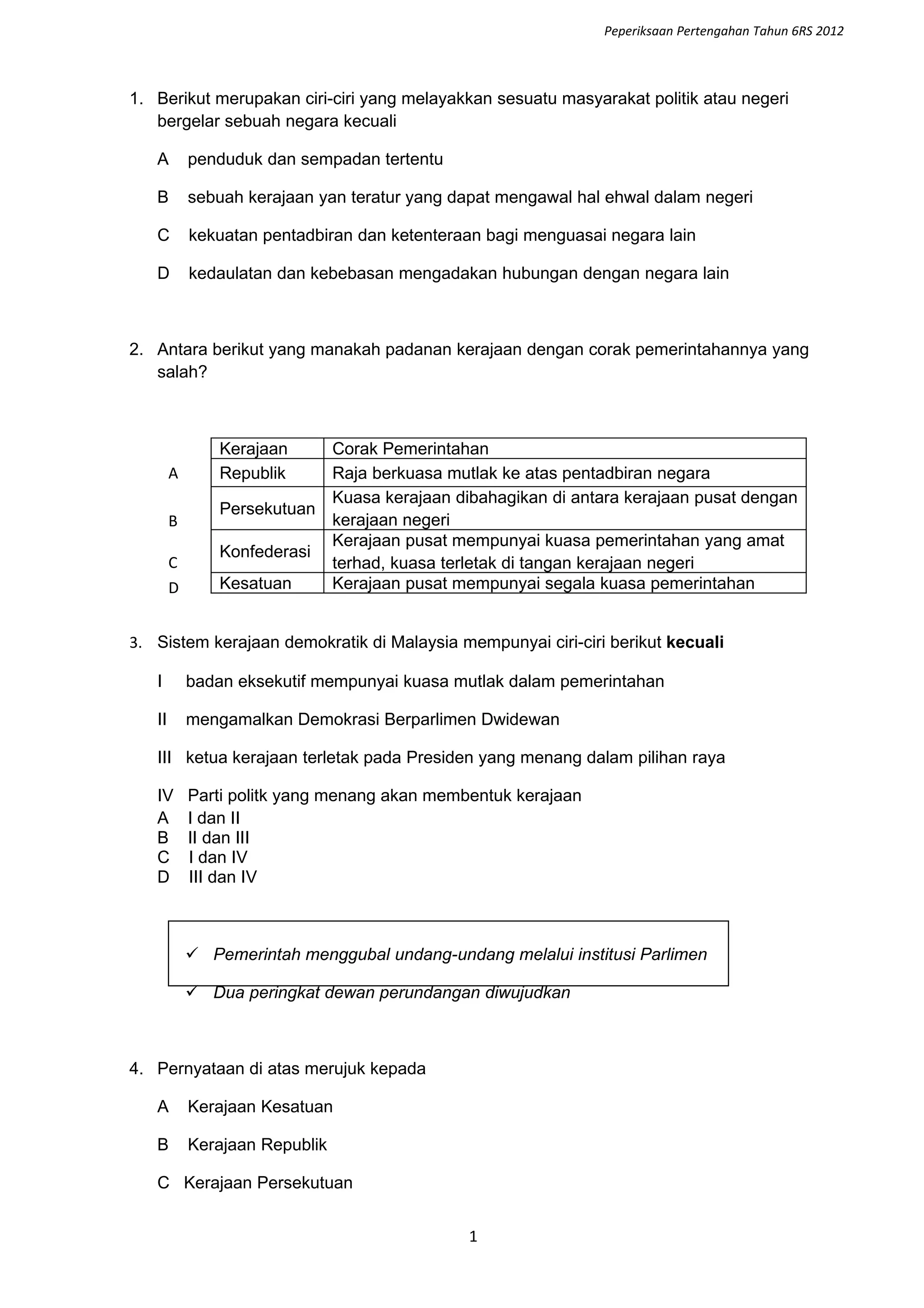P Am Kenegaraan 6R Stam Pertengahan Tahun 2012 | PDF