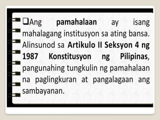 PAMAHALAAN AT PAMILIHAN-IKALAWANG MARKAN SA ARALING PANLIPUNAN.pptx