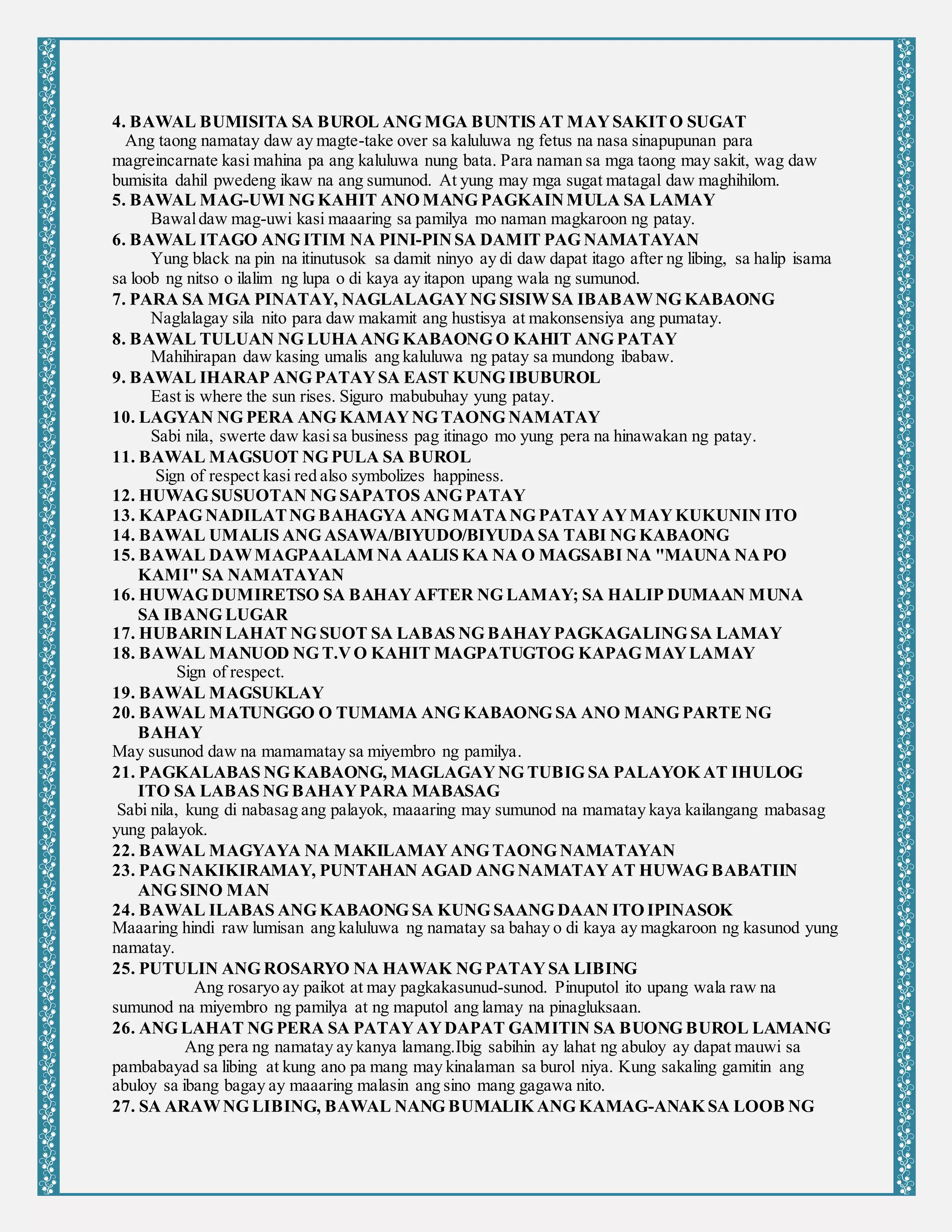 Pamahiin.final.rosalie | DOCX