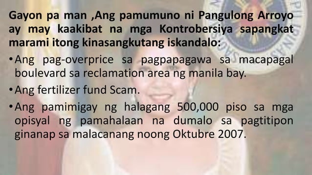 Administration of Gloria-Macapagal ️pptx | PPTX