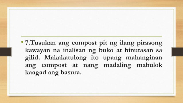 Pamamaraan sa paggawa ng compost pit | PPTX