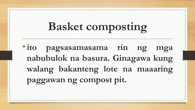 Pamamaraan sa paggawa ng compost pit | PPTX
