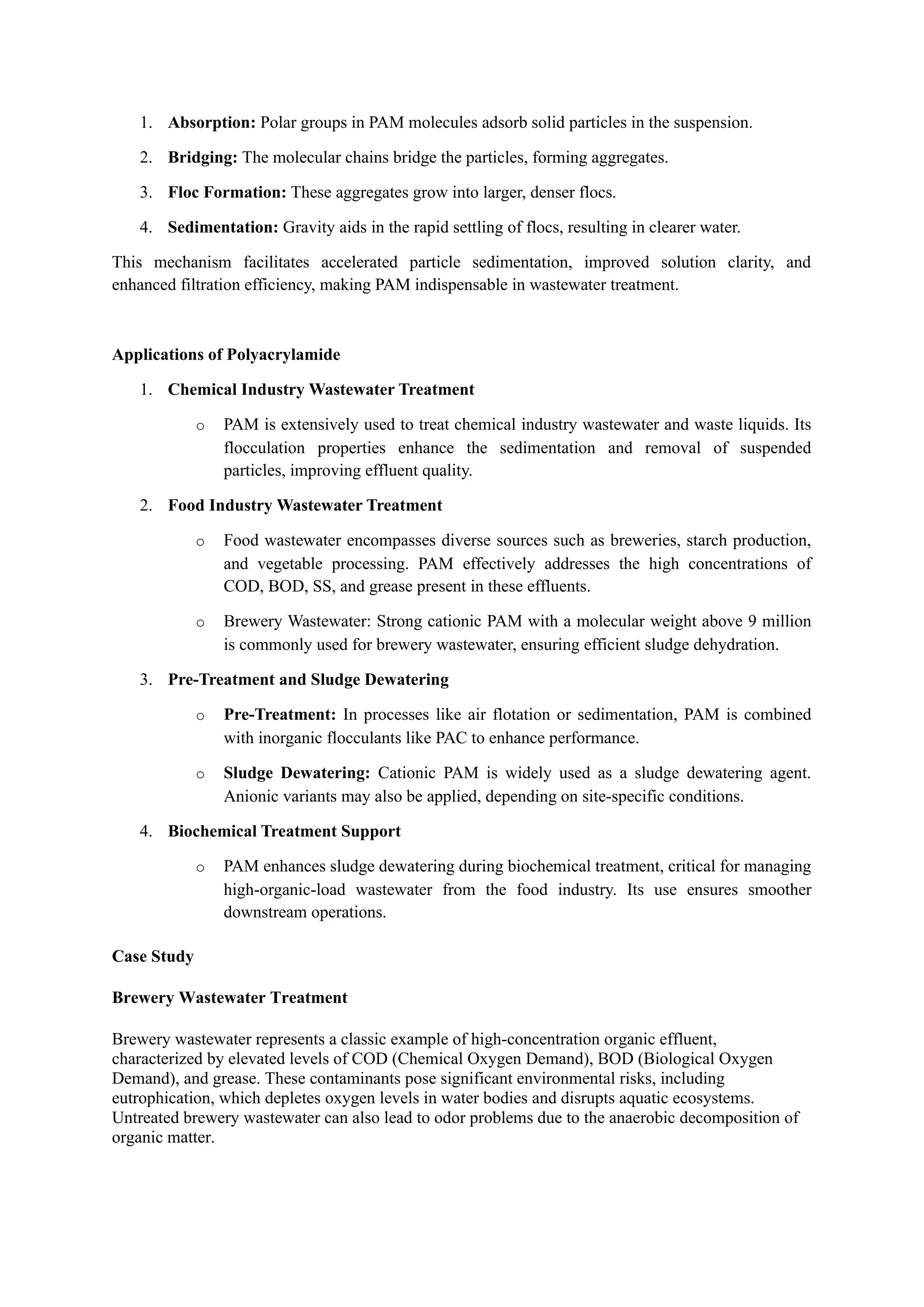 Polyacrylamide: The Versatile Solution for Modern Industries | DOCX
