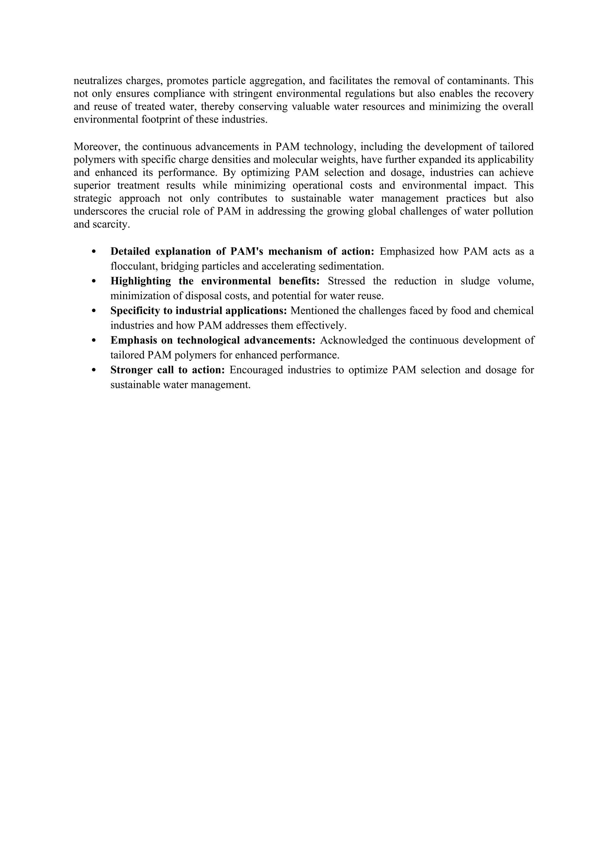 Polyacrylamide: The Versatile Solution for Modern Industries | PDF