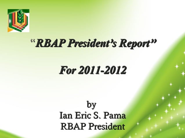 Pama presidentreport | PPT | Business Banking & Finance | Business