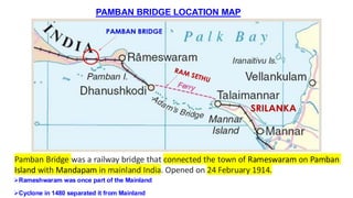 Pamban Bridge - a presentation by Rajesh Prasad | PDF