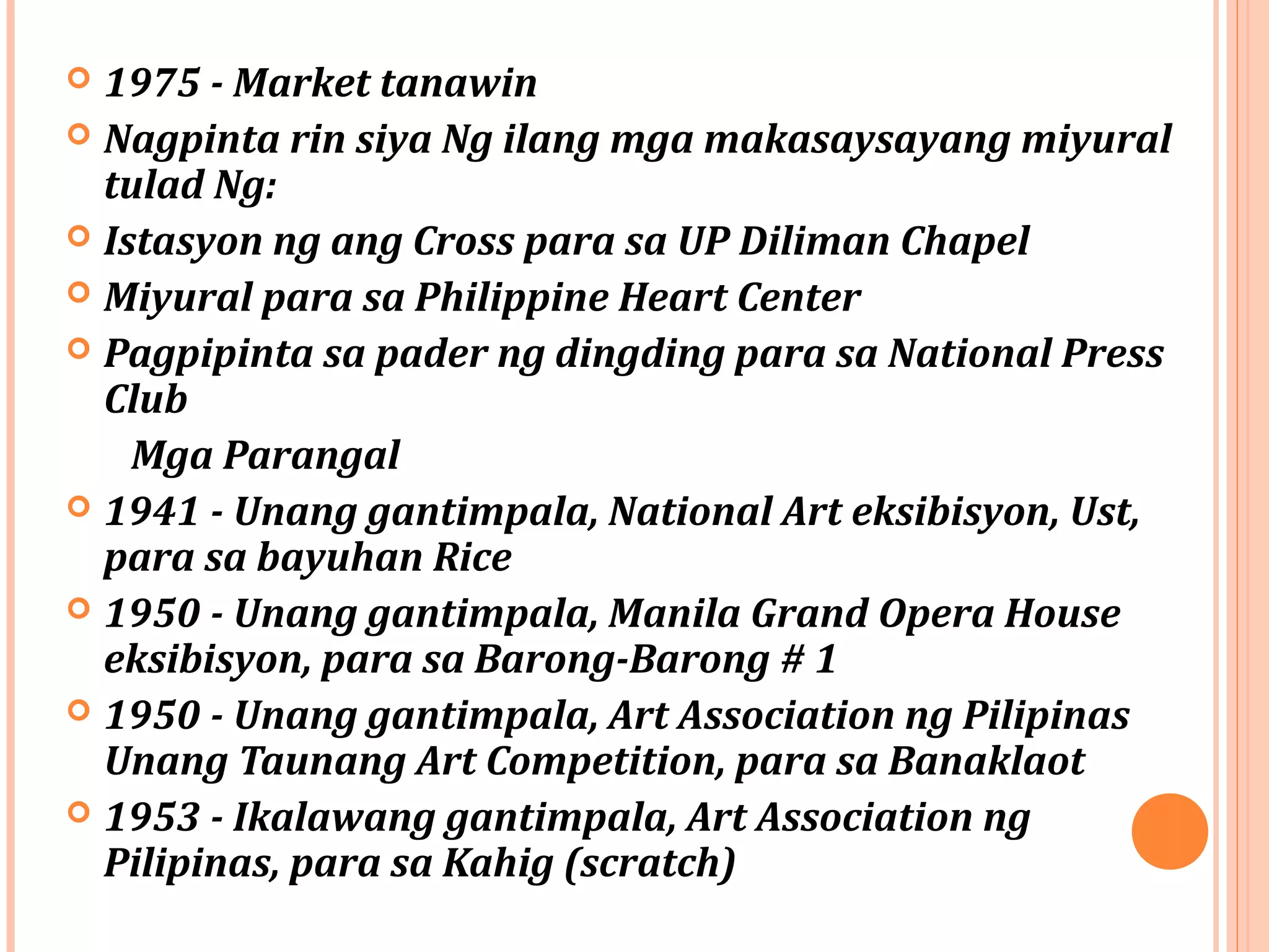 Pambansang Alagad ng Sining (National Artists) | PPT