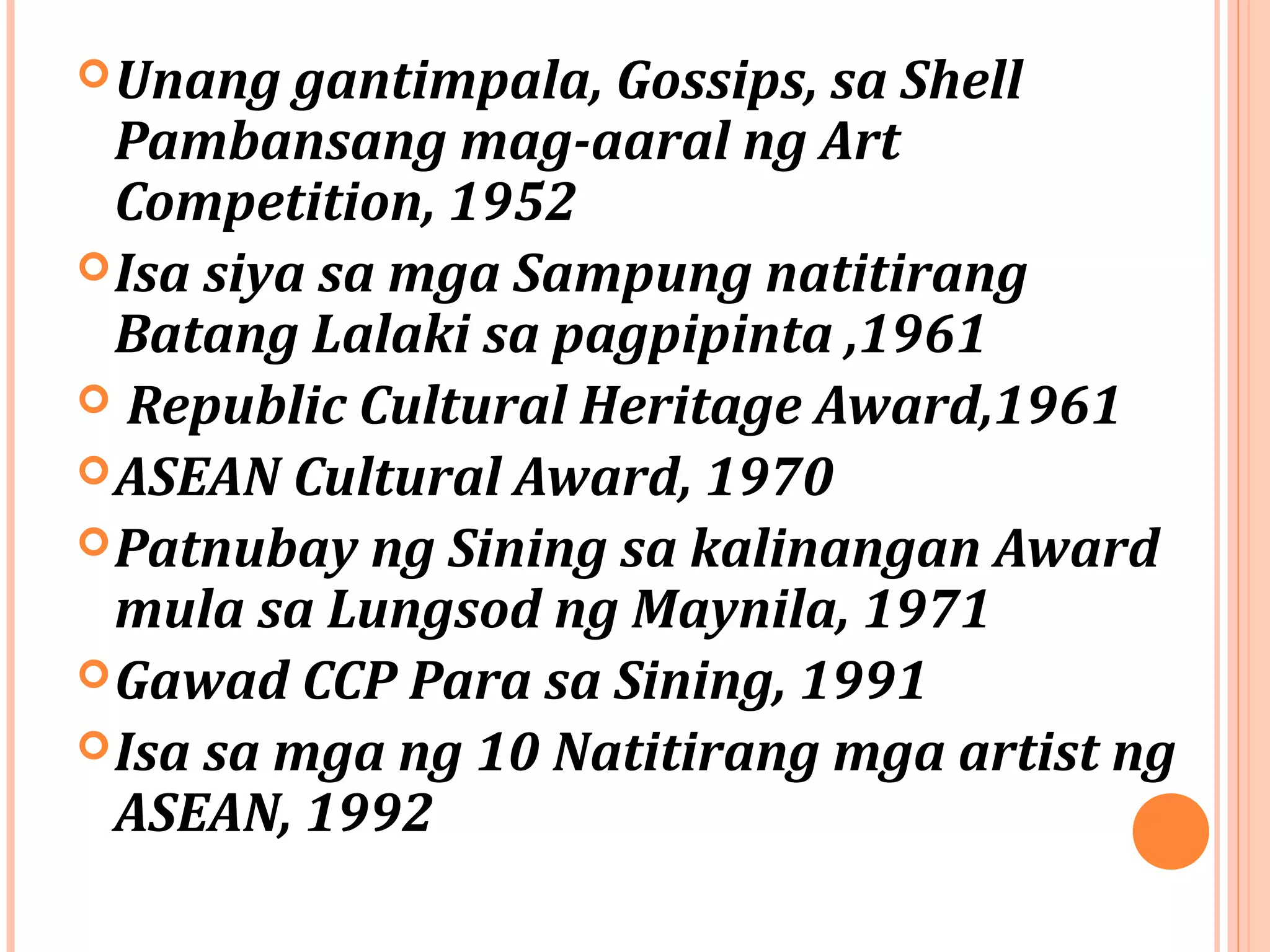 Pambansang Alagad ng Sining (National Artists) | PPT
