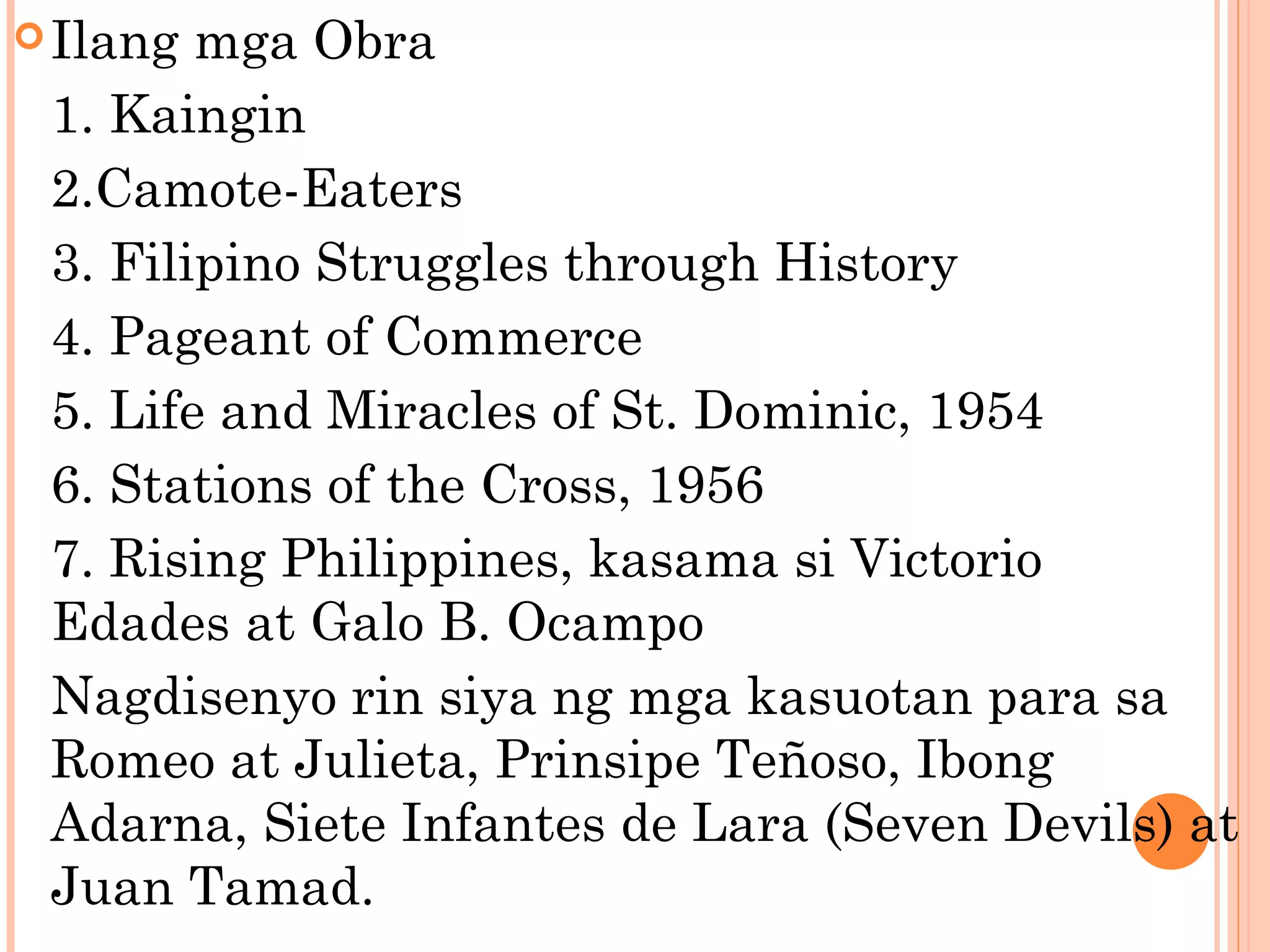 Pambansang Alagad ng Sining (National Artists) | PPT