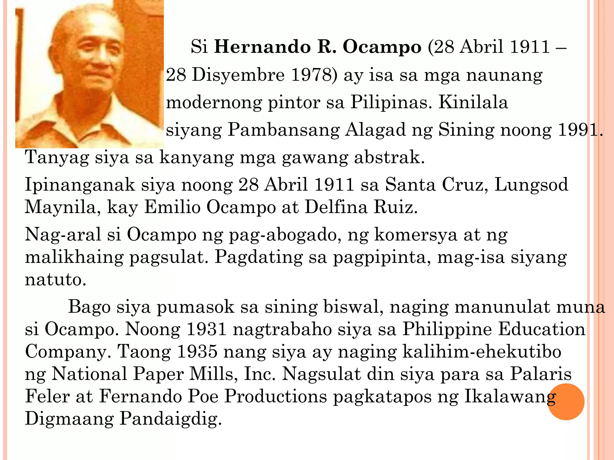 Pambansang Alagad ng Sining (National Artists) | PPT