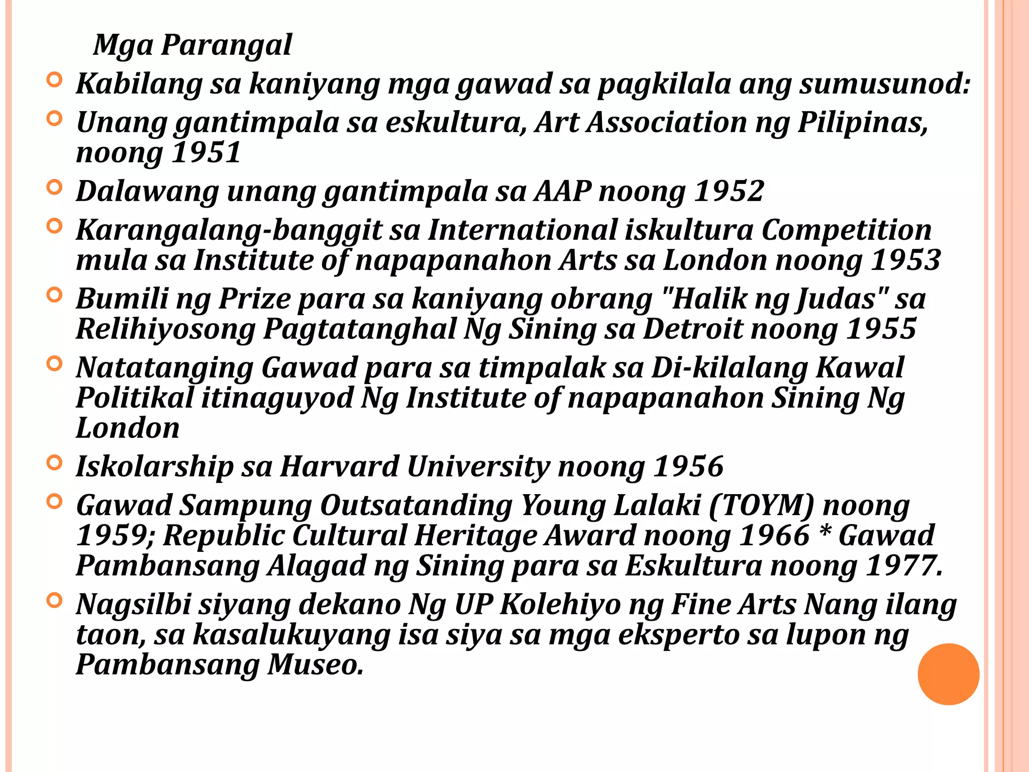 Pambansang Alagad ng Sining (National Artists) | PPT