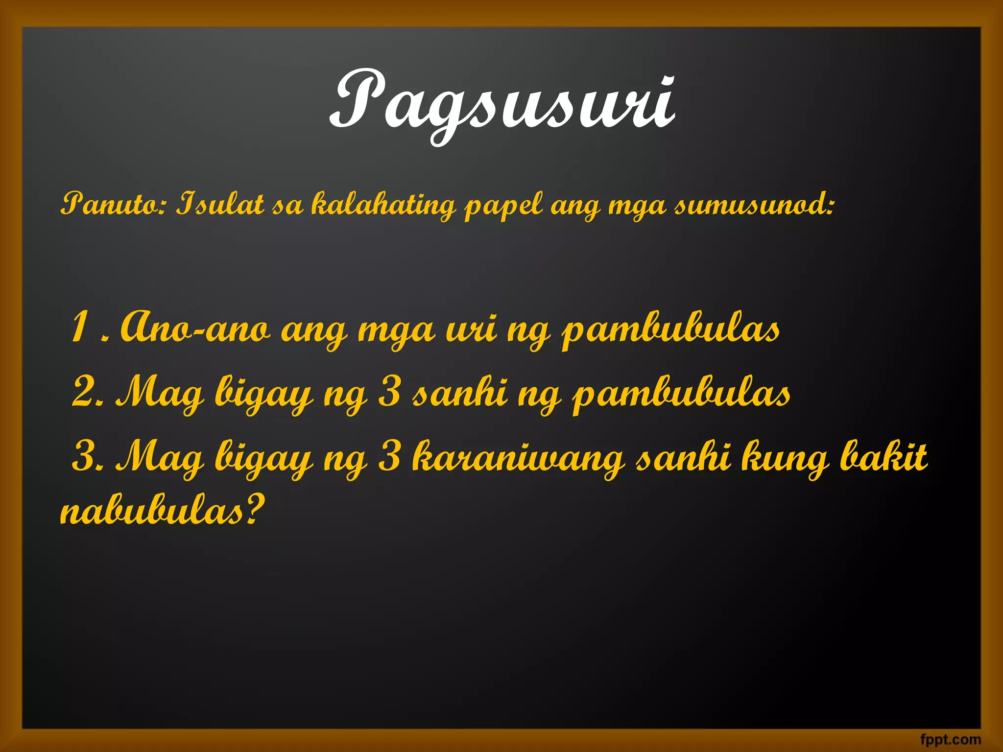 Pambubulas / bullying | PPT