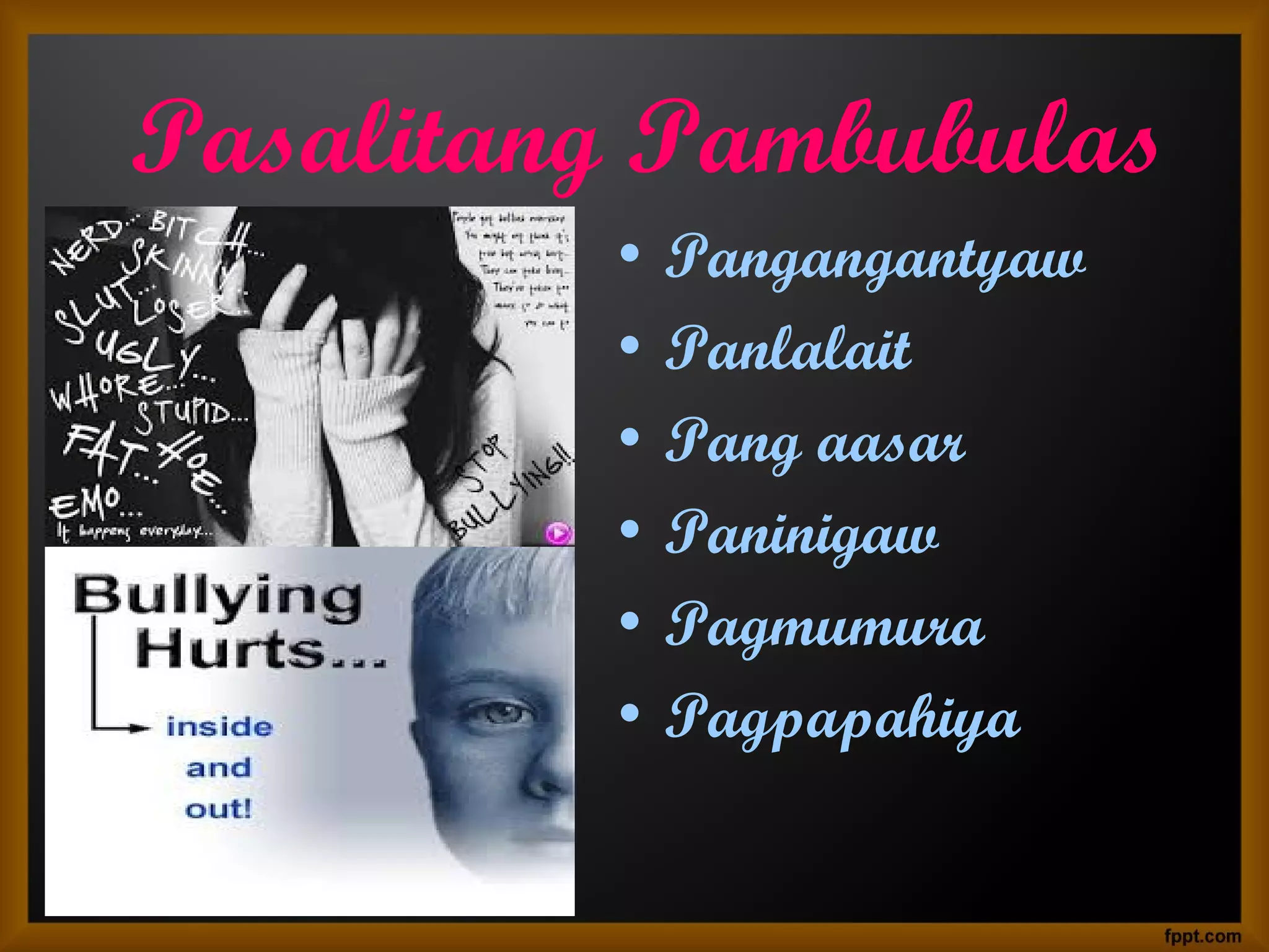 Pambubulas / bullying | PPT