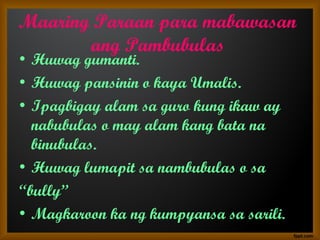 Pambubulas / bullying | PPT