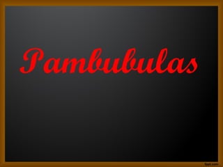 Pambubulas / bullying | PPT