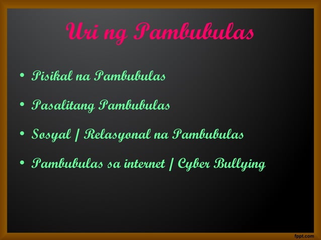 Pambubulas / bullying | PPT