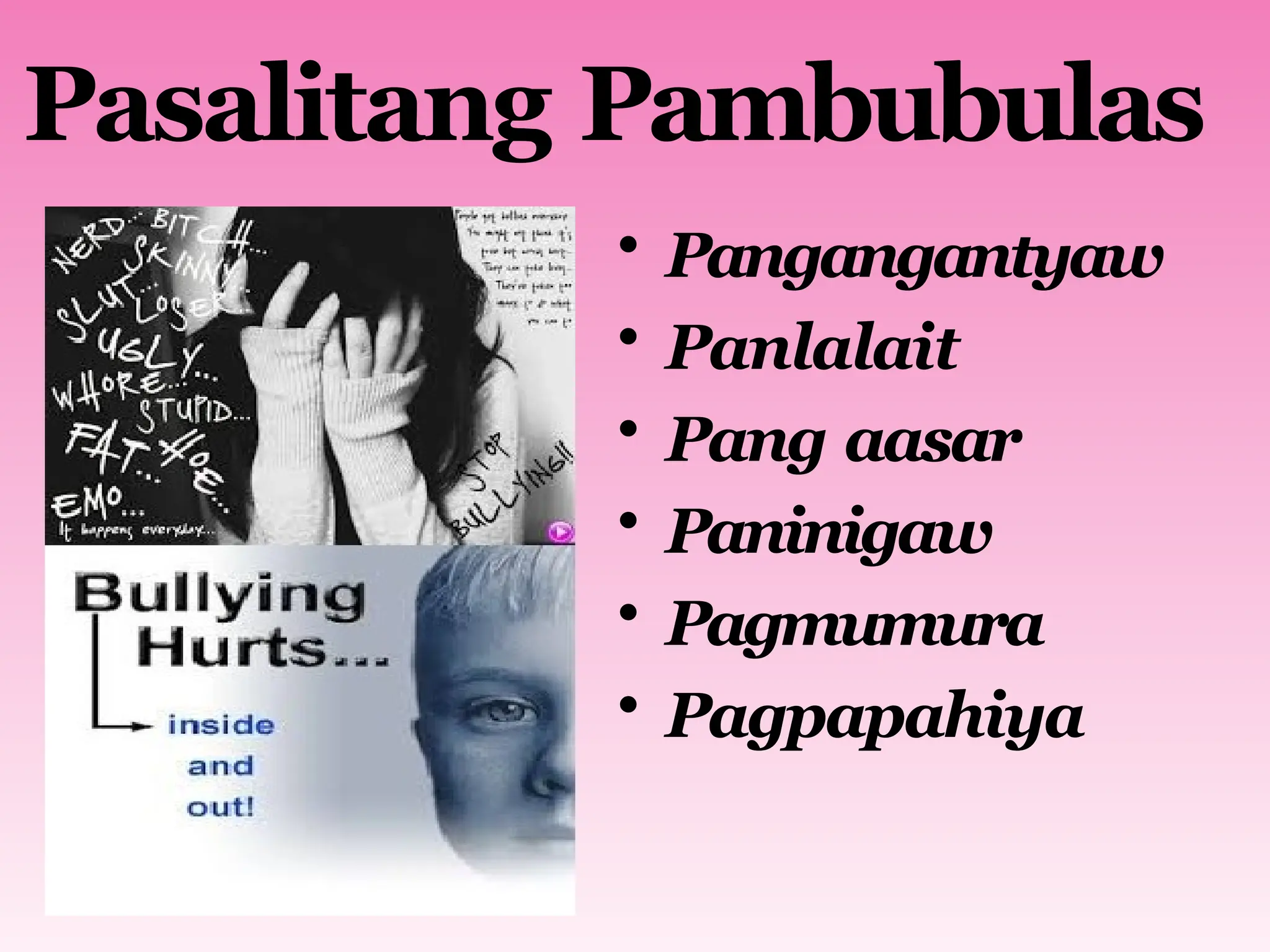 Bullying, types of bullying, where bullying happens | PPTX