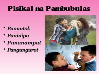 Bullying, types of bullying, where bullying happens | PPT