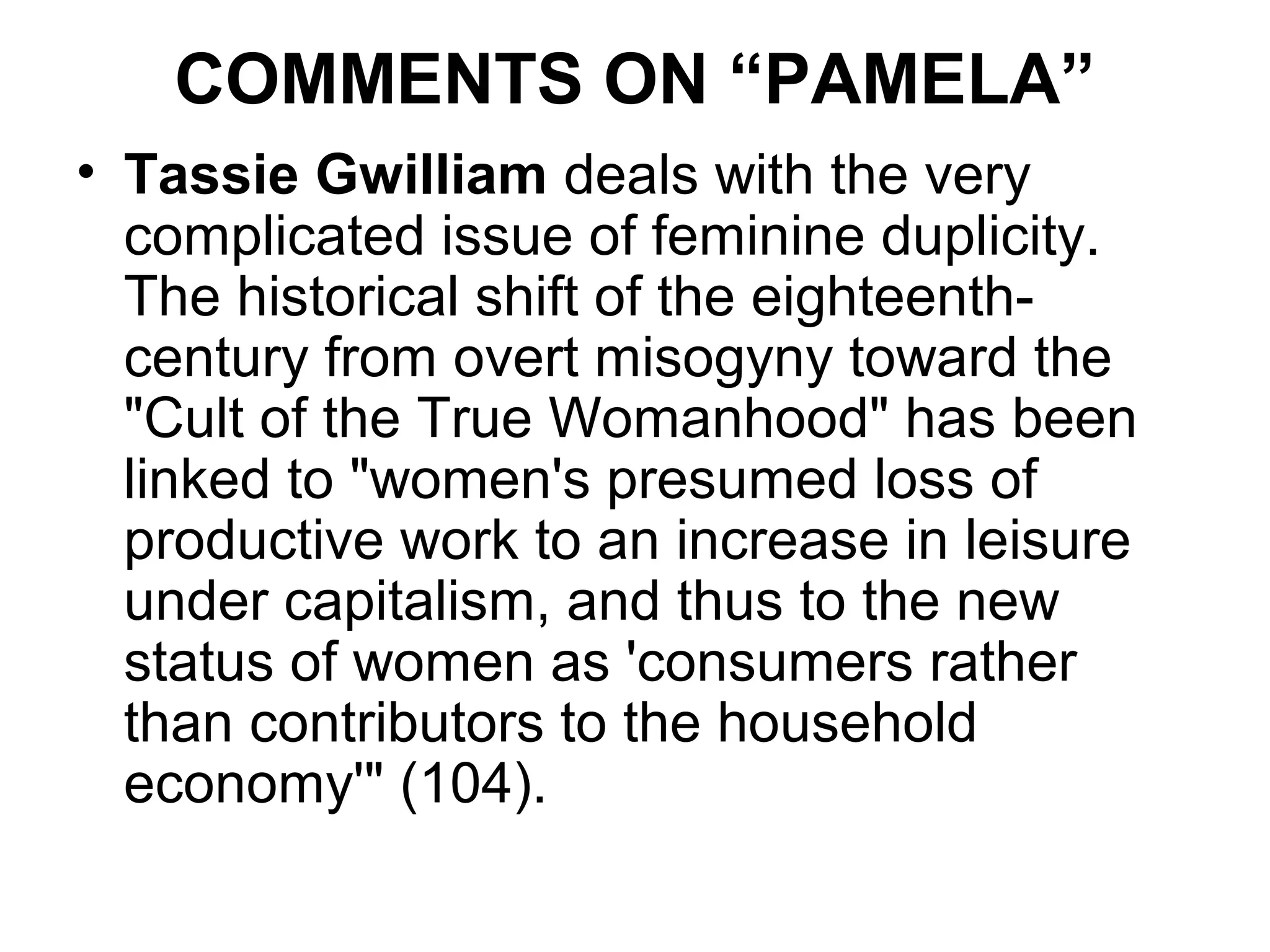 samuel richardson-Pamela | PPT