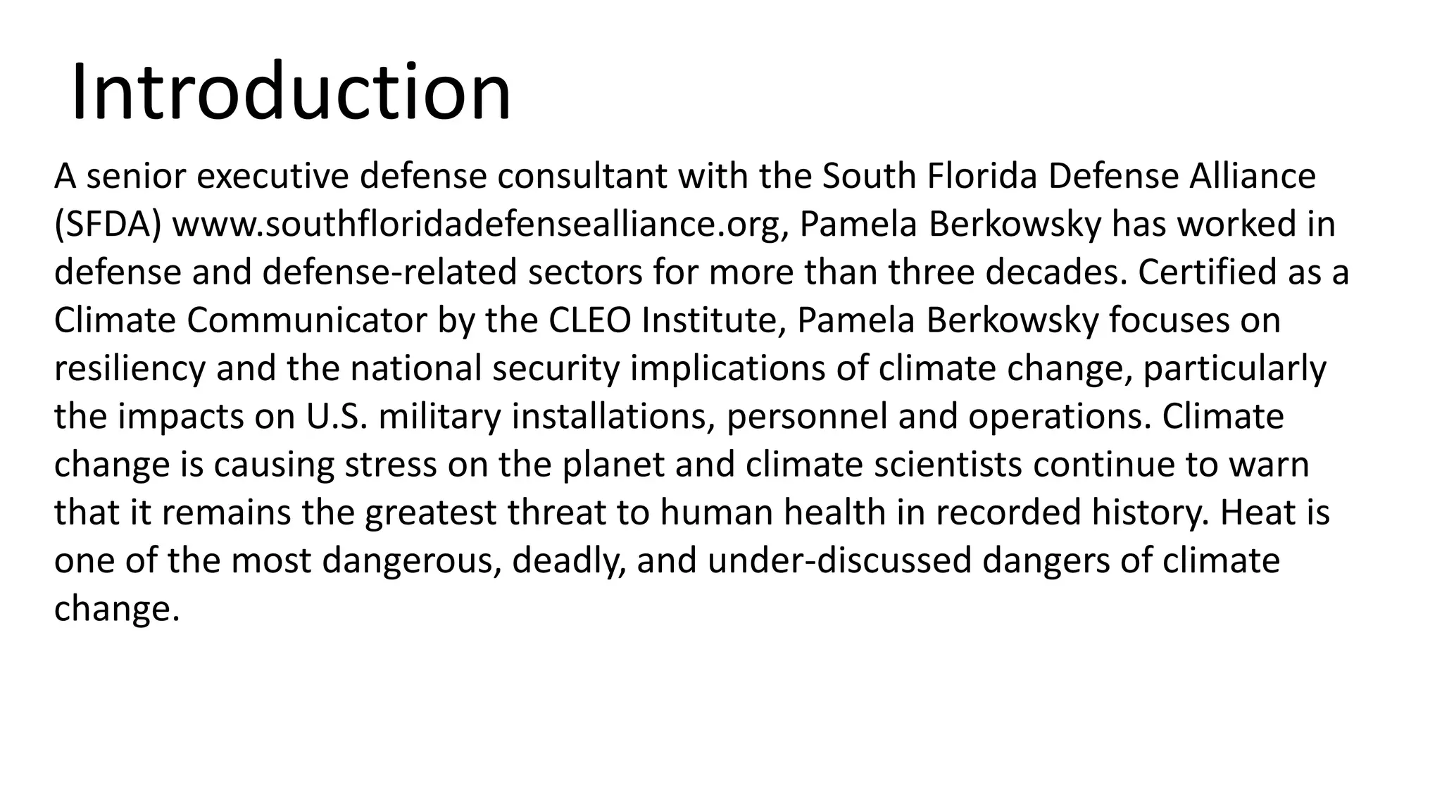 Climate Change -- Dangers of Heat Wave | PPT