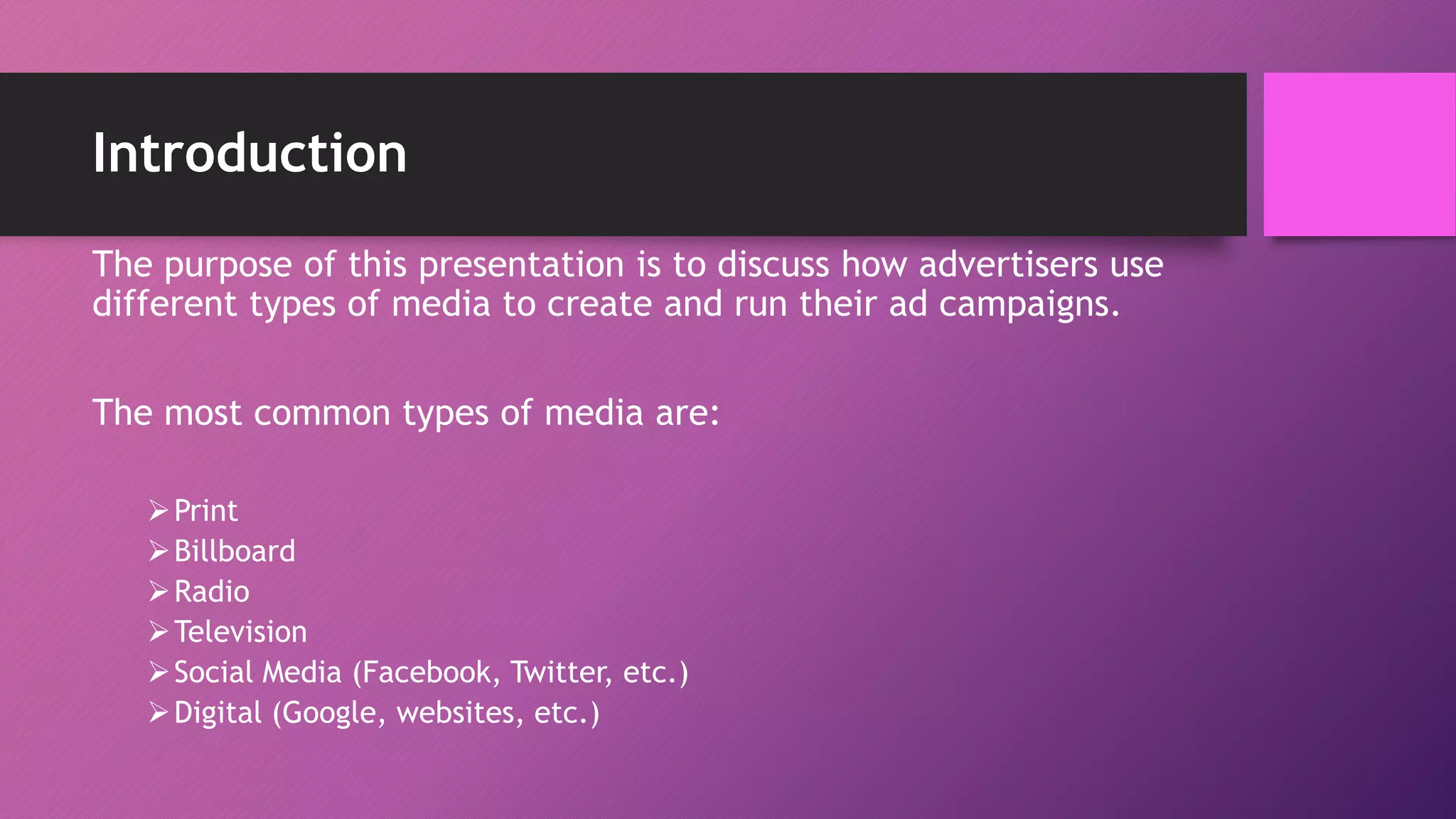 Different Types of Media | PPTX