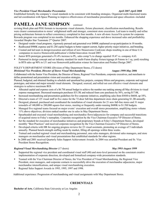 Pamela Simpson resume july 2018 | PDF