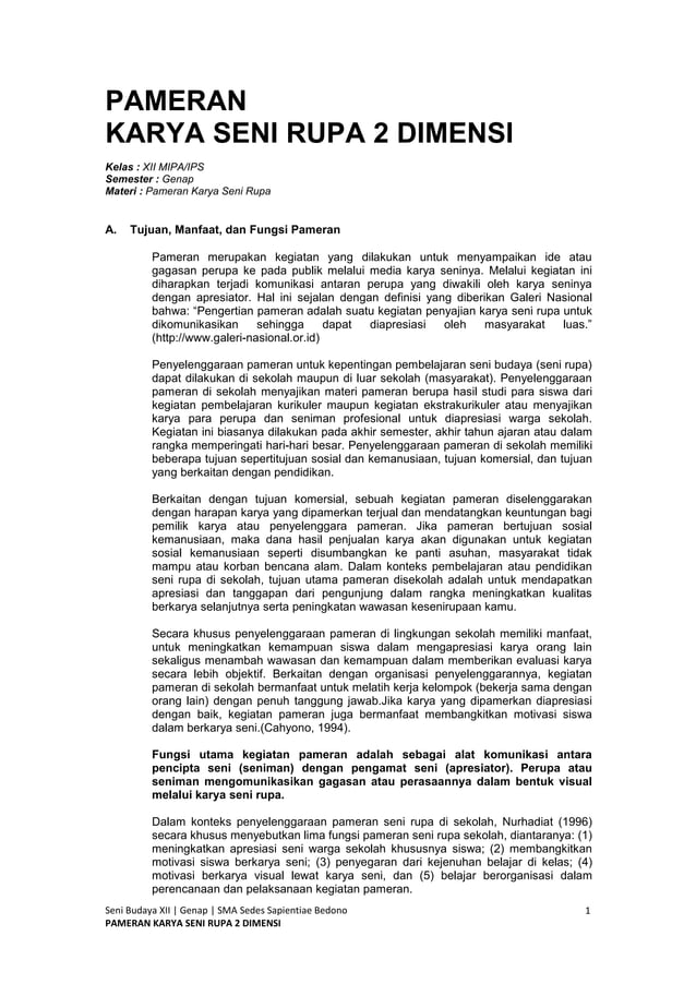 Pameran karya seni rupa | PDF