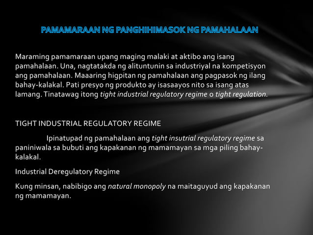 Pamilihan at pamahalaan | PPTX